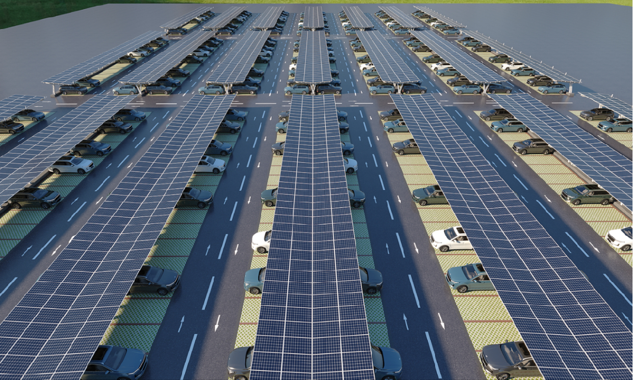 CDS SOLAR PV Parking Lot Design, EV Charger & Construction